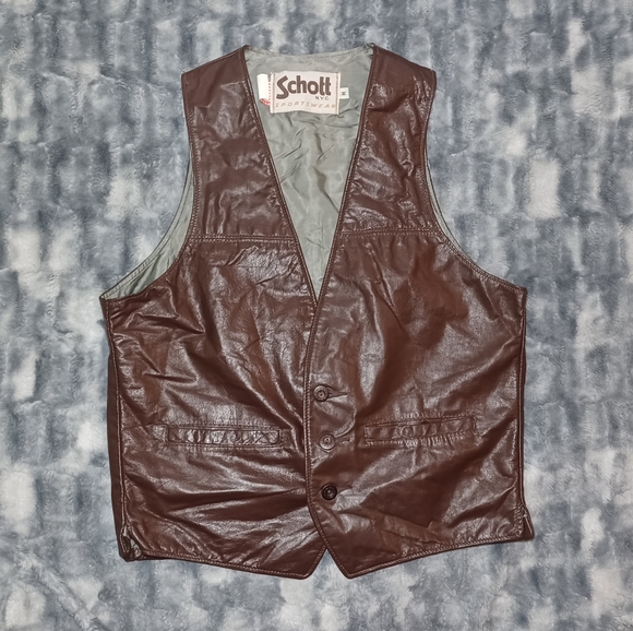 Schott NYC | Jackets & Coats | Vintage Schott Brown Vest | Poshmark